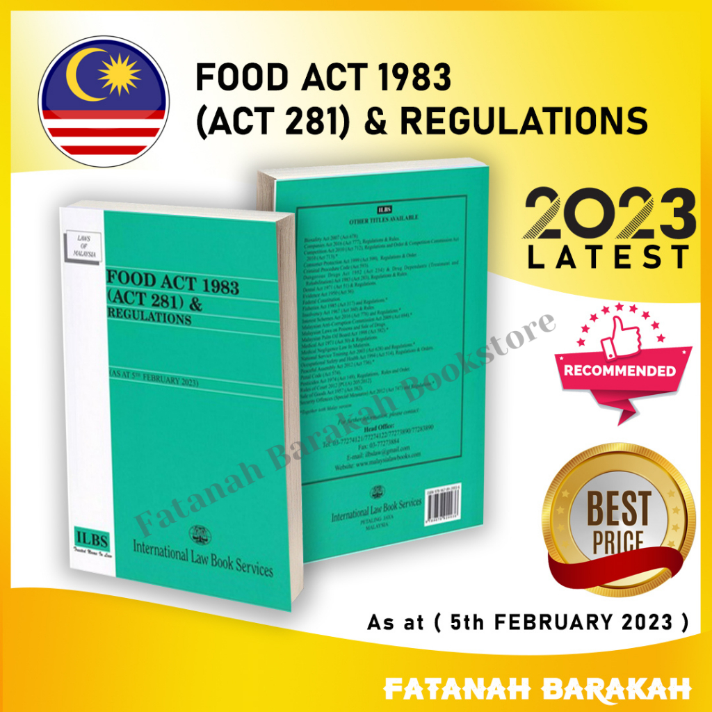 Food Act 1983 (Act 281) & Regulations [As At 5th February 2023] READY ...