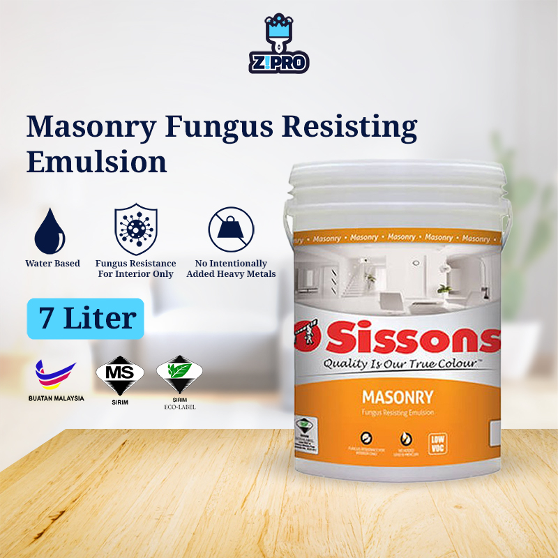 Sissons Masonry Fungus Resisting Emulsion 7L Interior Paint Cat Dalam ...