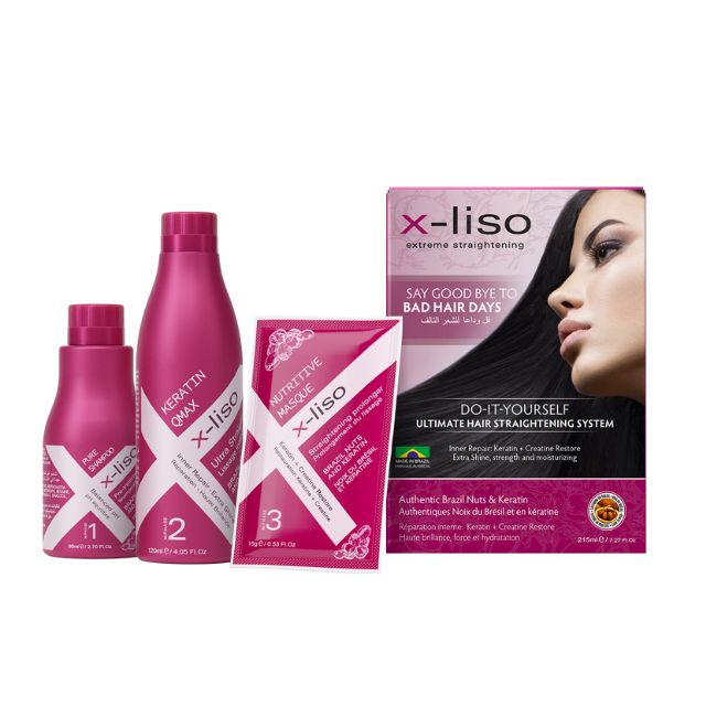 Shins X-Liso Straightening Kit - Pure Shampoo (80ml) + Keratin Qmax ...
