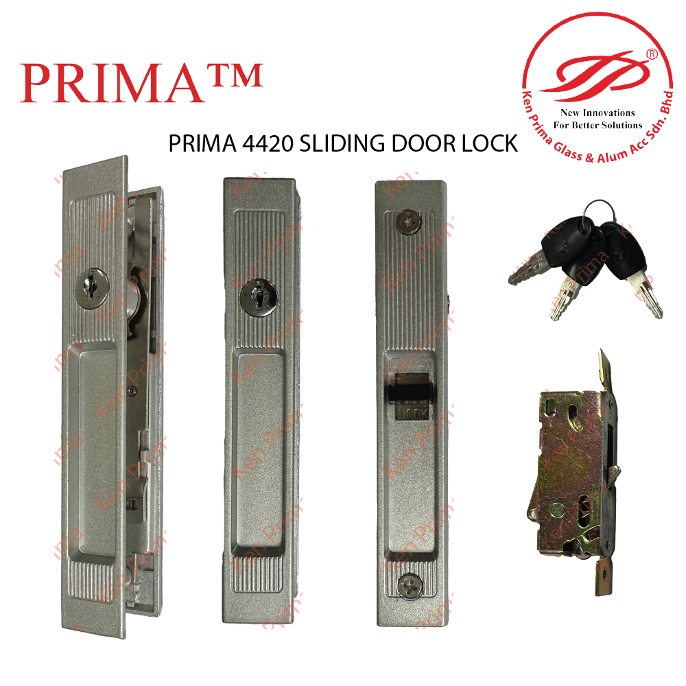 Ken Prima - Prima 4420 Sliding Door Lock with Key & Lock Indicator ...