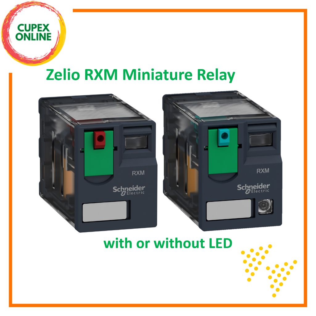 [7 Options] SCHNEIDER Zelio RXM Miniature Relay with or without LED (cupex) | Shopee Malaysia