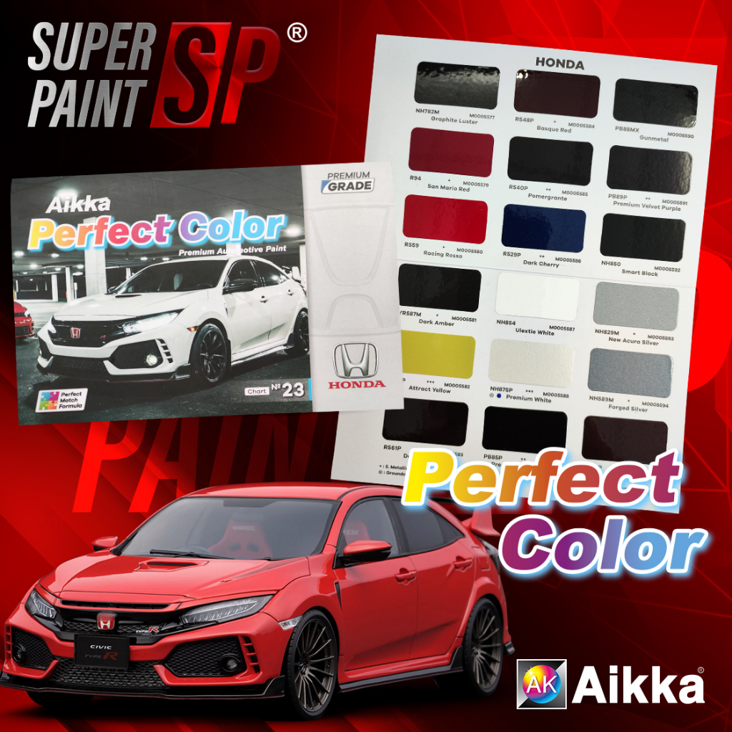 Aikka Perfect Color Chart No23 HONDA Original 2K Car Paint Aerosol ...