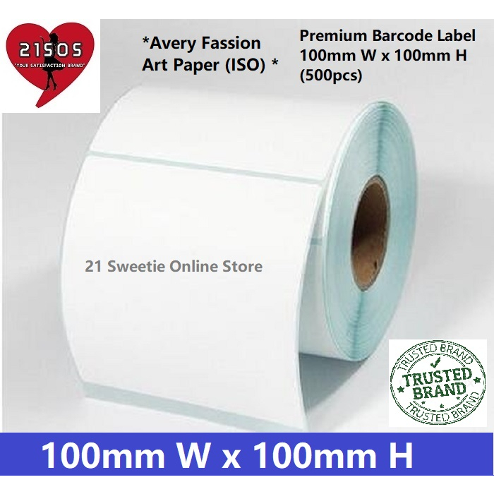 PREMIUM Blank Barcode Label 100x100mm Sticker Avery Strong Adhesive ...