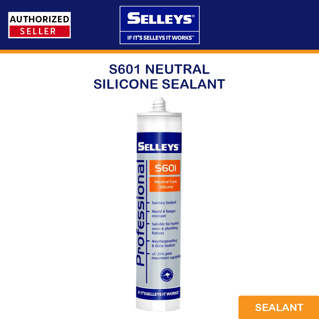 Selleys S301 General Purpose Acetoxy Cure Silicone Sealant - Black ...