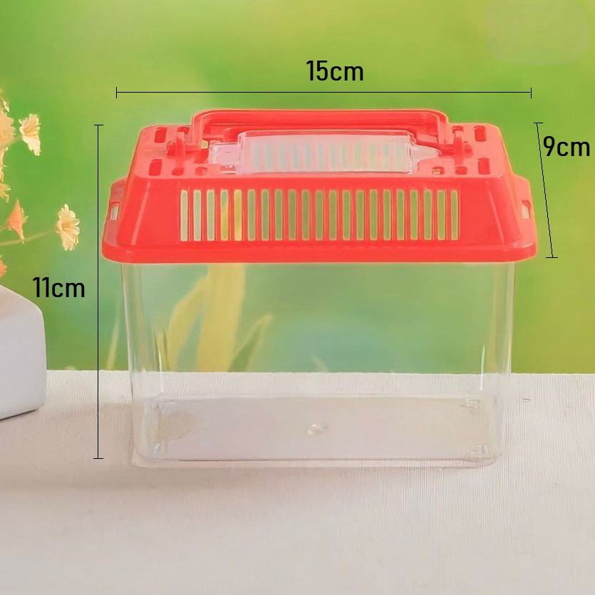 Portable Plastic Fish Tank Aquarium Betta Guppy Turtle Bekas Ikan ...
