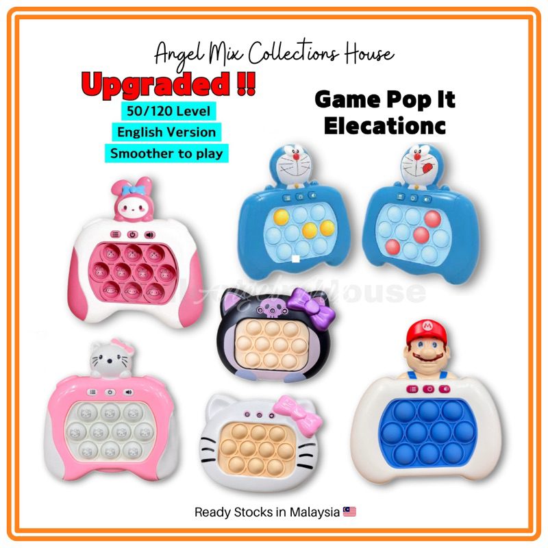 Ready Stock !!! 100-120 Level Quick Push Game Pop It Electronic Speed ...