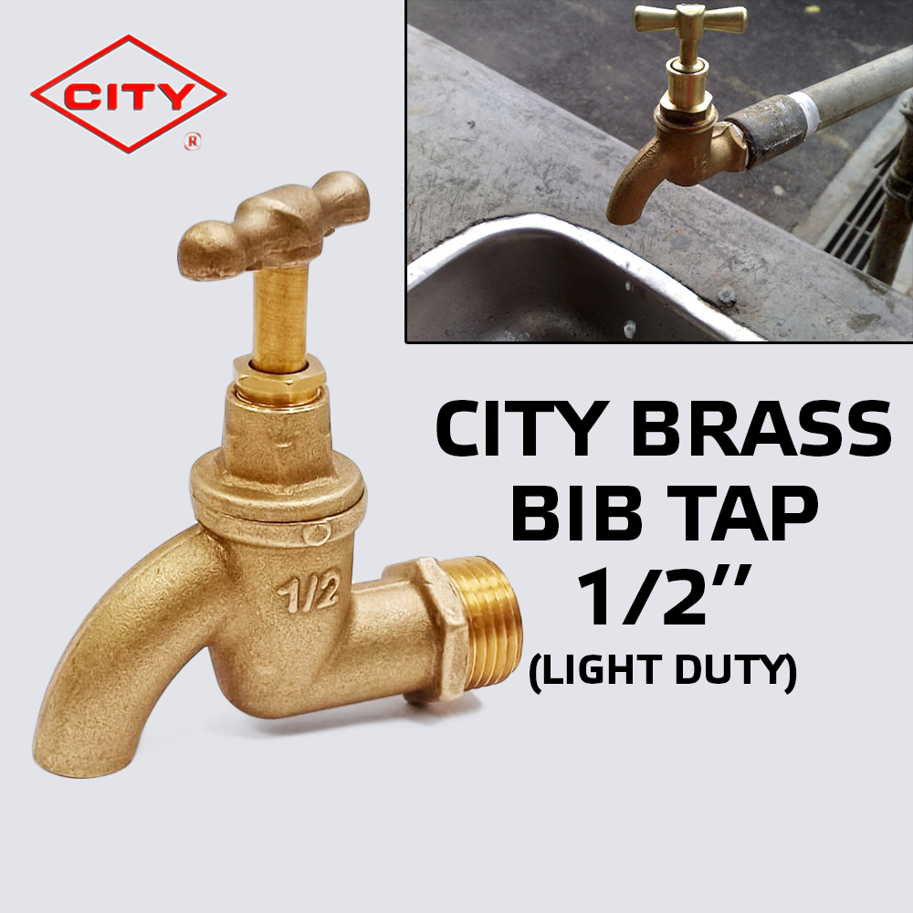 1/2'' City Brass Air Bib Paip Light Duty Brass Tap Kepala | Shopee Malaysia