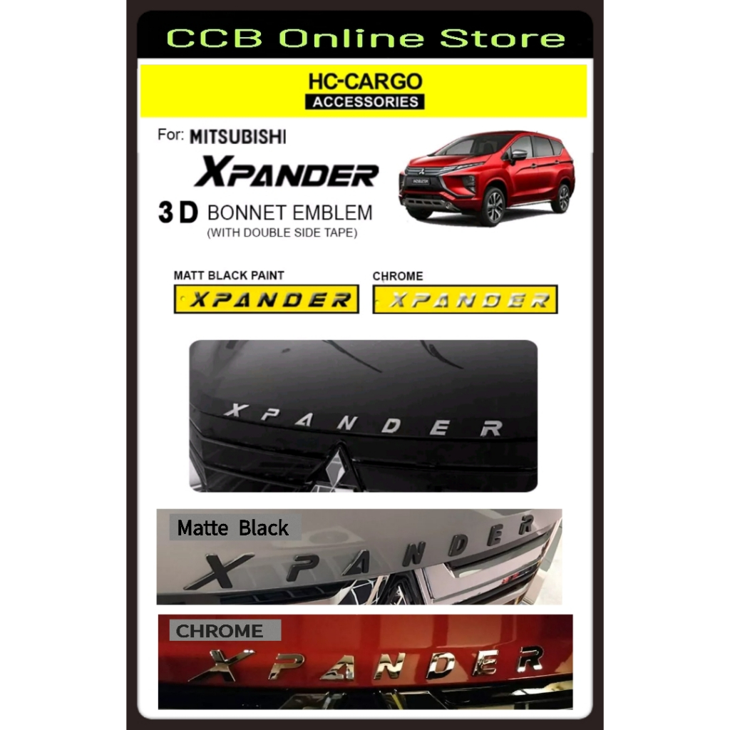 Mitsubishi Xpander New Design 3D Wording Emblem Logo with double tape ...