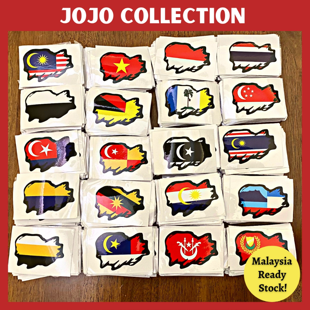 JOJO COLLECTION Sticker Inkjet Malaysia and State Flag Waterproof Flag ...