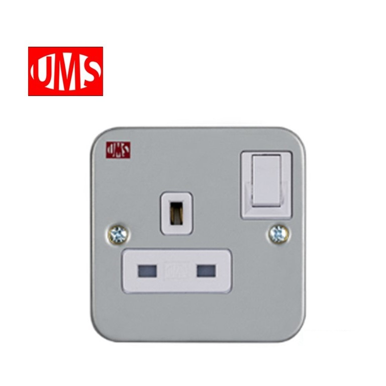 UMS 1213M 13A 1 Gang Metal Clad Switched Socket | Shopee Malaysia