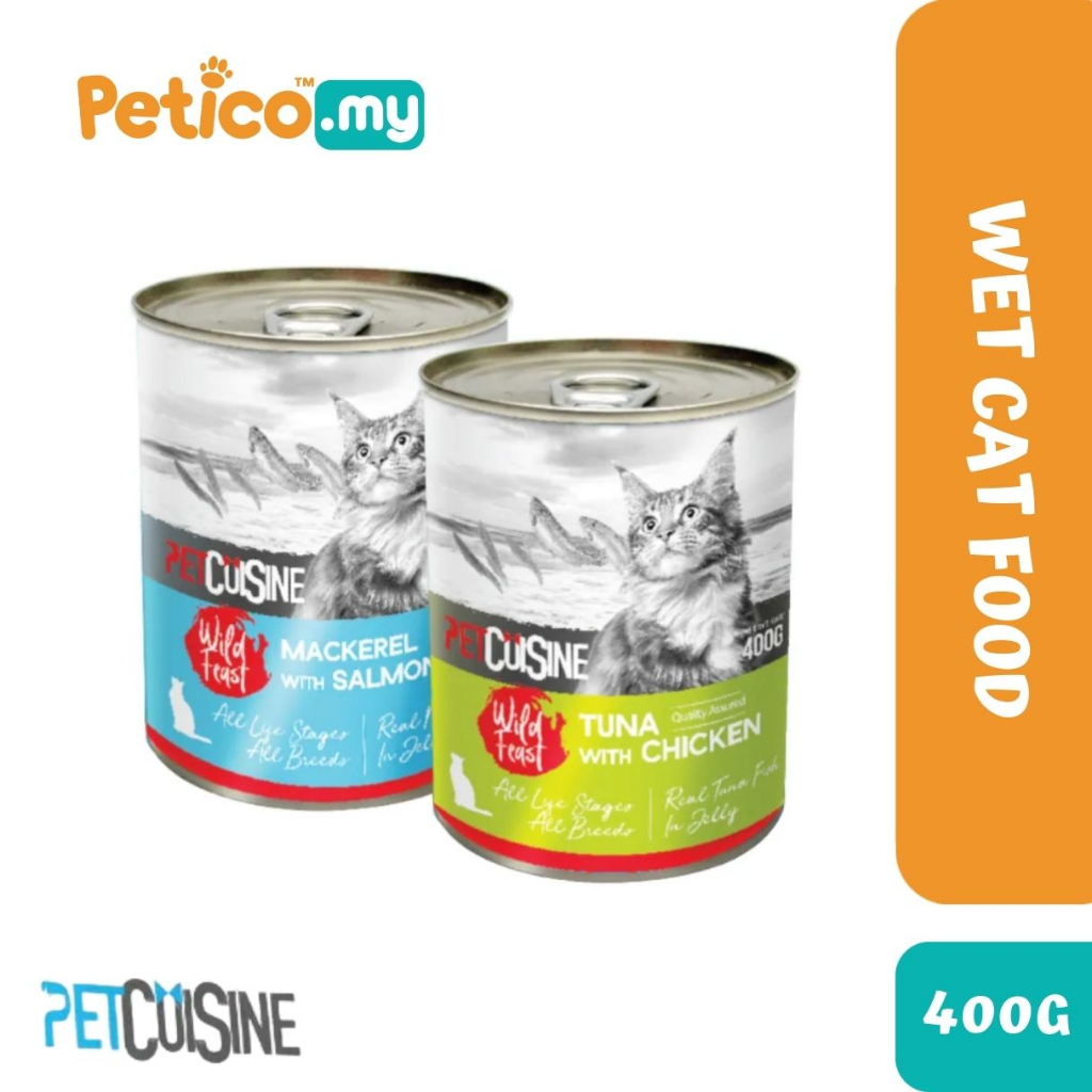 PETCUISINE Cat 400g Wild Feast Wet Canned Food (2 Flavors) | Shopee ...