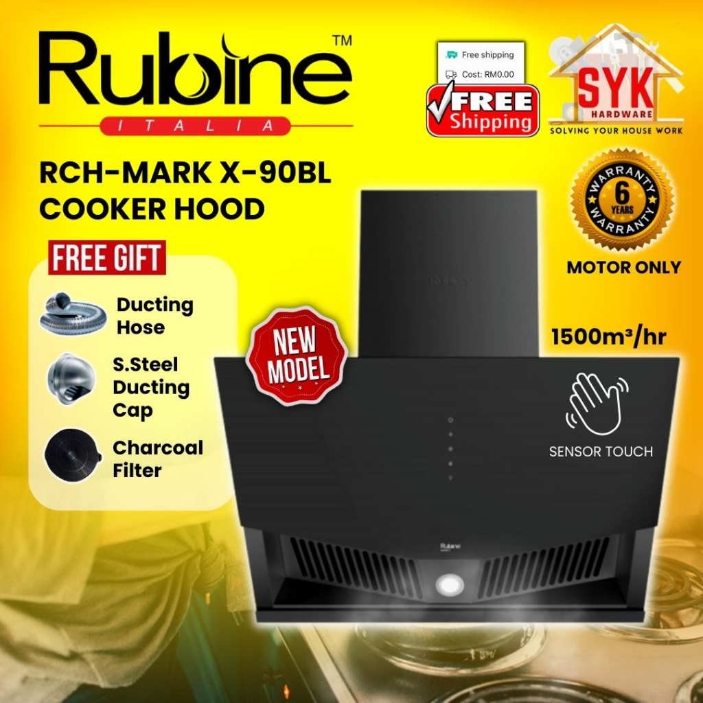 SYK Free Shipping Rubine RCH-MARK X-90BL Kitchen Hood Cooker Hood And ...