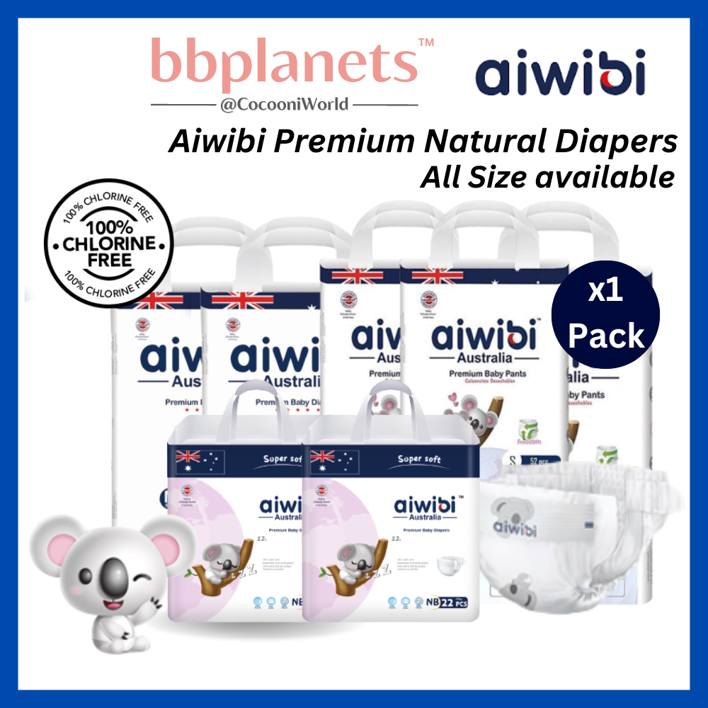 Aiwibi Premium Natural Diapers Pants/Pull Up Tape S/M/L/XL/XXL/XXXL ...