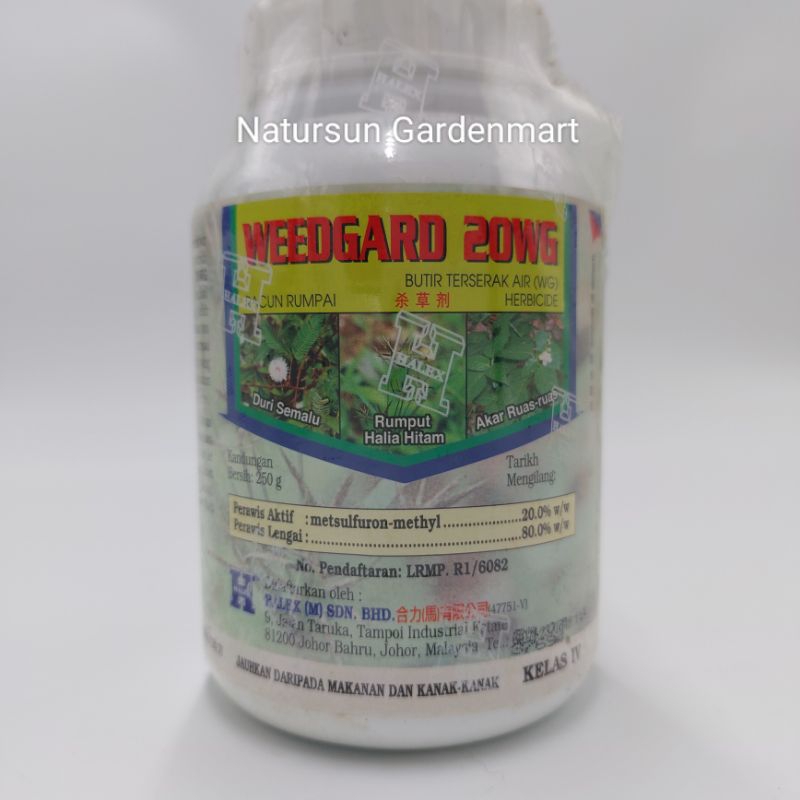 250g/Weedgard 20WG/Halex/mentsulforon-methyl/Rumput Kerbau/Akar Ruas ...