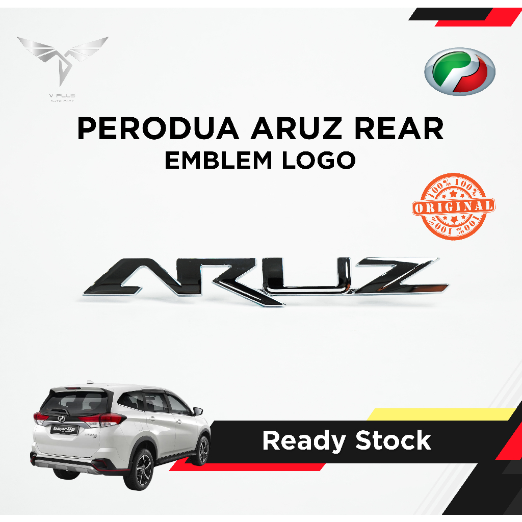 ORIGINAL PERODUA ARUZ REAR EMBLEM LOGO | Shopee Malaysia