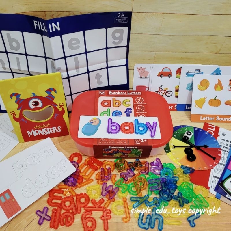 Letters Learning Kit Kids Spelling Activity Set with Learning Cards ...