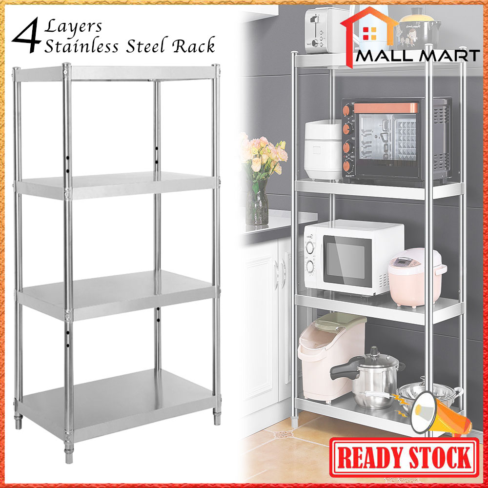 MallMart MKR025 Stainless Steel Multilayer Racks Kitchen Shelves Pots ...