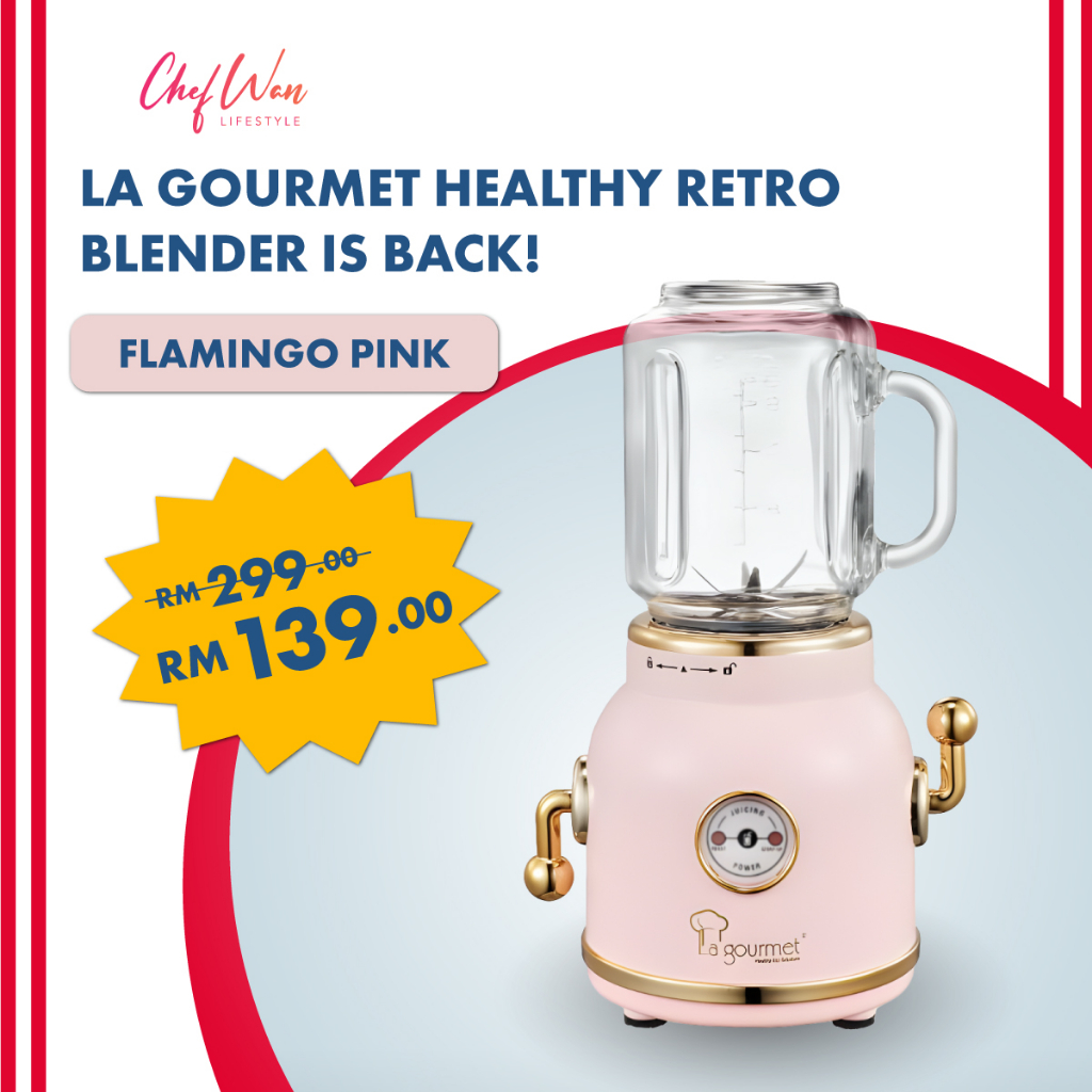 La gourmet Retro Juice Blender Flamingo Pink | Shopee Malaysia