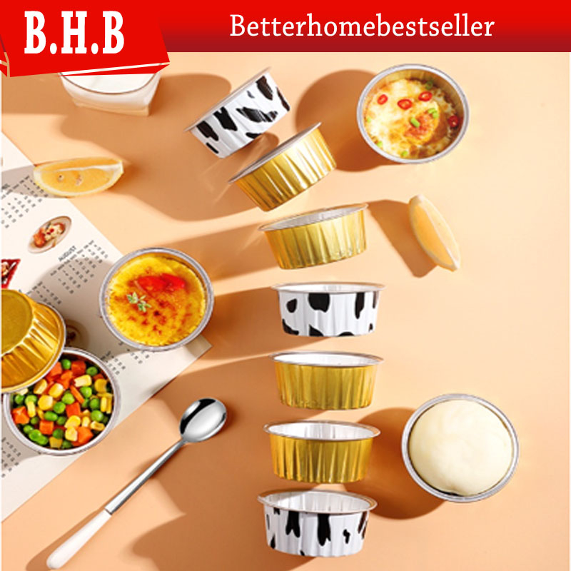 10PCS Reusable Aluminum Foil Tin Cup Pudding Cake Mold Air Fryer ...
