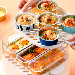 10PCS Reusable Aluminum Foil Tin Cup Pudding Cake Mold Air Fryer ...