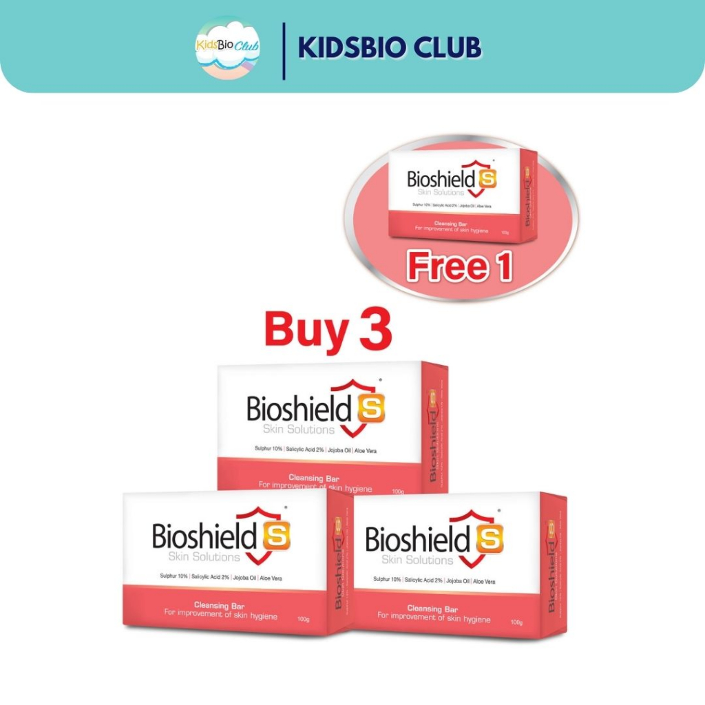 Bioshield S Soap Bar (100g) x BUY 3 FREE 1 Bar [COMBO PACK] | Shopee ...
