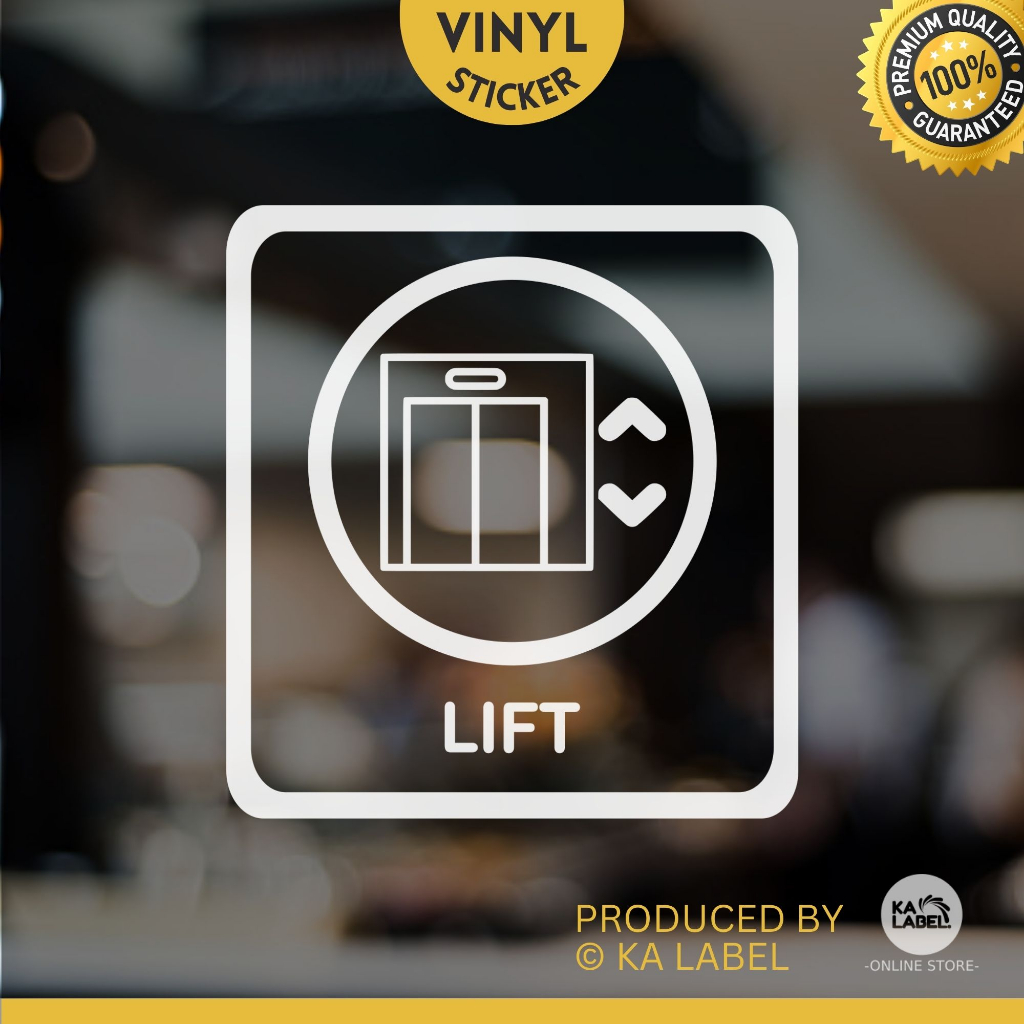 (Ready Stock) Lift Sign Sticker Home / Office / Shop Vinyl Sticker (Die ...