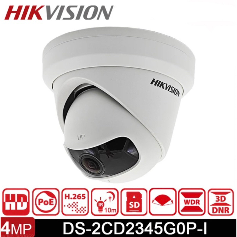 HIKVISION DS-2CD2345G0P-I 4MP Super Wide Angle Fixed Turret Network Camera | Shopee Malaysia