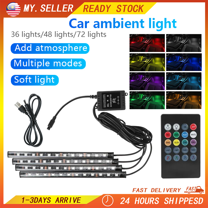 USB Rgb Light Led Rgb Car Lampu Didalam Kereta Lampu Kaki Kereta Car ...