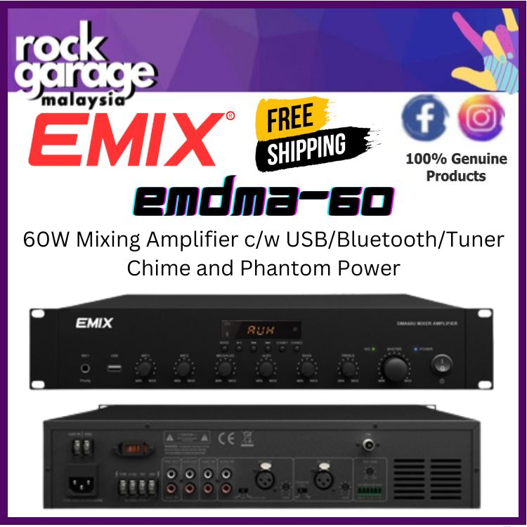 Emix EMDMA-60/120/250 Mixing Amplifiers With Wide Range Of Output Power ...