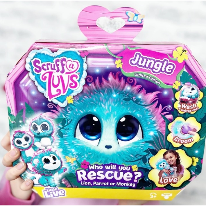 Ready Stock Little Live Scruff-a-Luvs Jungle Lion, parrot or monkey ...