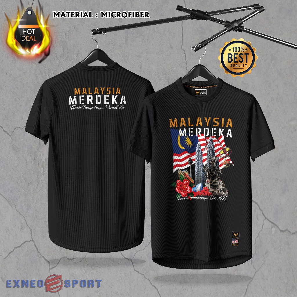 📍Microfiber Quality📍Baju Tshirt Malaysia Merdeka V2 Graphic Tee ...