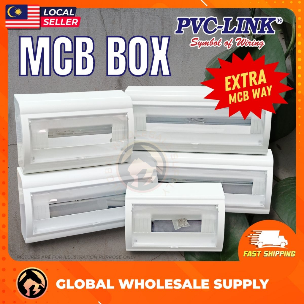 PVC LINK Standard MCB Distribution Box DB Box Consumer PVC Box 10WAY ...