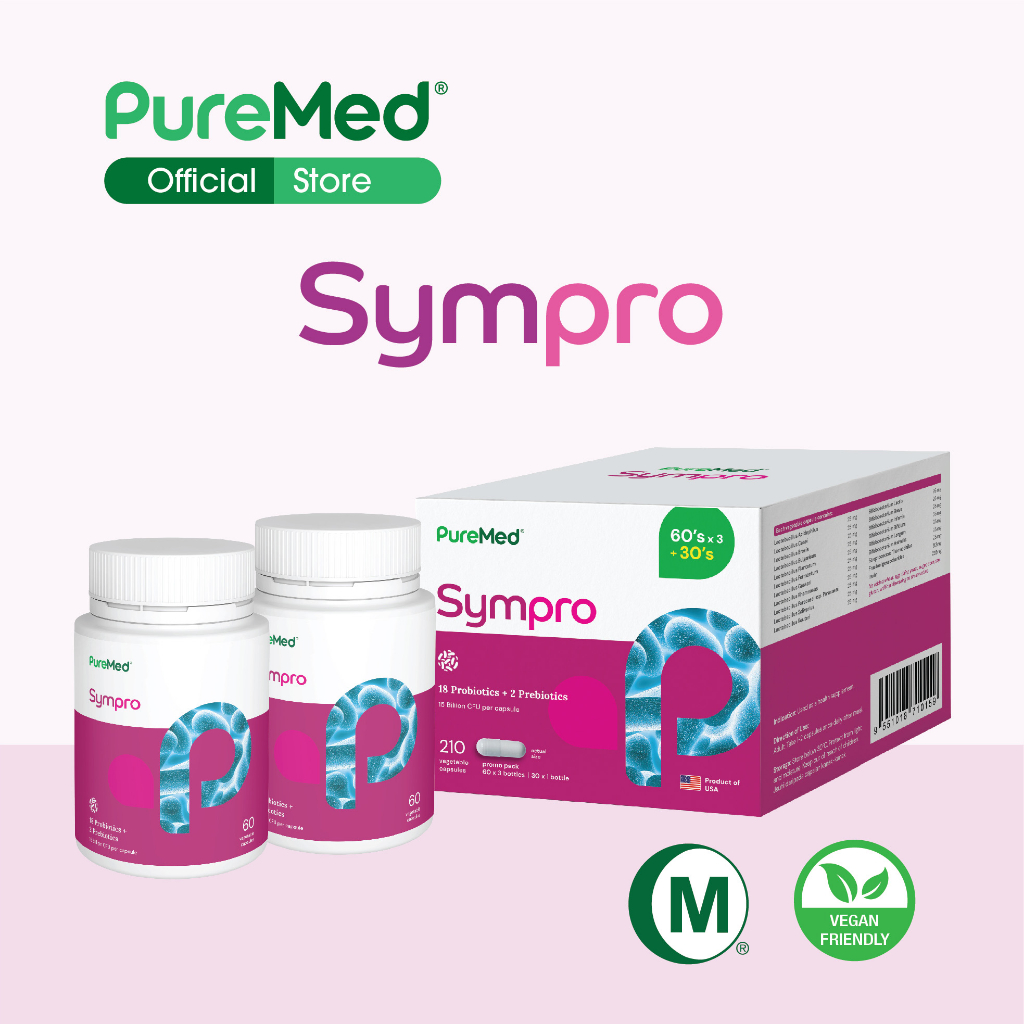 PureMed Sympro Probiotics and Prebiotics (60'S / 60'S x 3 FOC 30‘S ...
