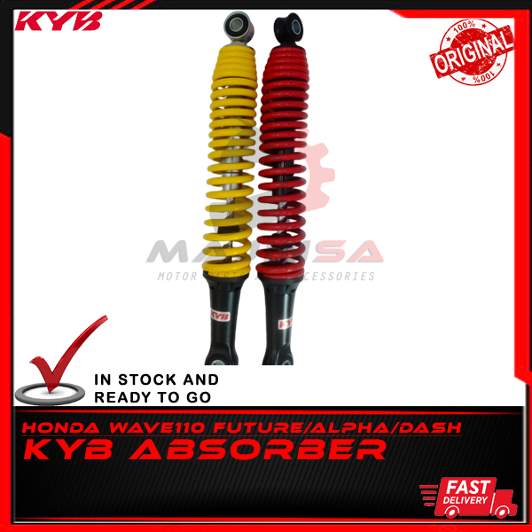 HONDA DASH 125/WAVE ALPHA/WAVE 100 ABSORBER KYB 100% ORIGINAL MONOSHOCK ...