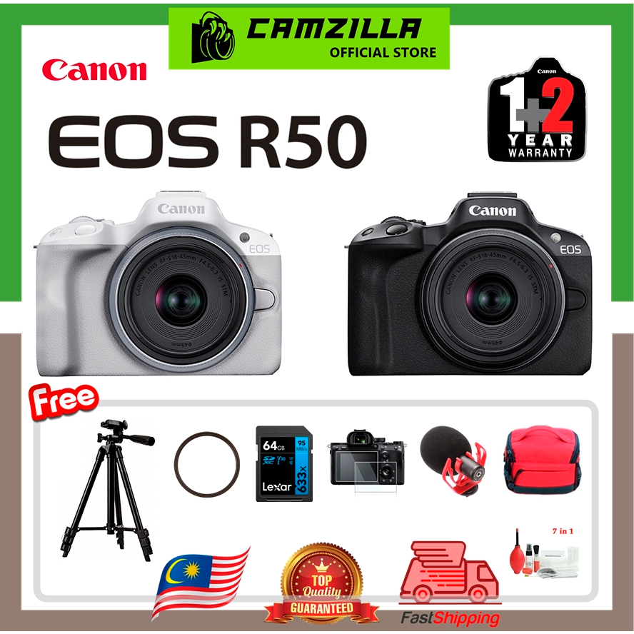 Canon EOS R50 with RF-S 18-45mm f4.5-6.3 IS STM Lens Mirrorless Digital ...