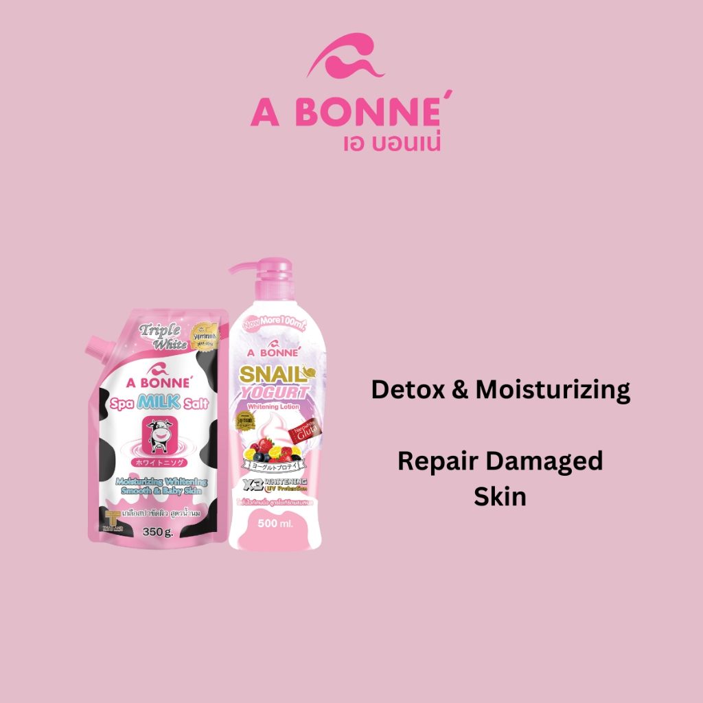 [Bundle] A Bonne Spa Milk Bath Salt Body Scrub (350g) & Snail Yogurt ...