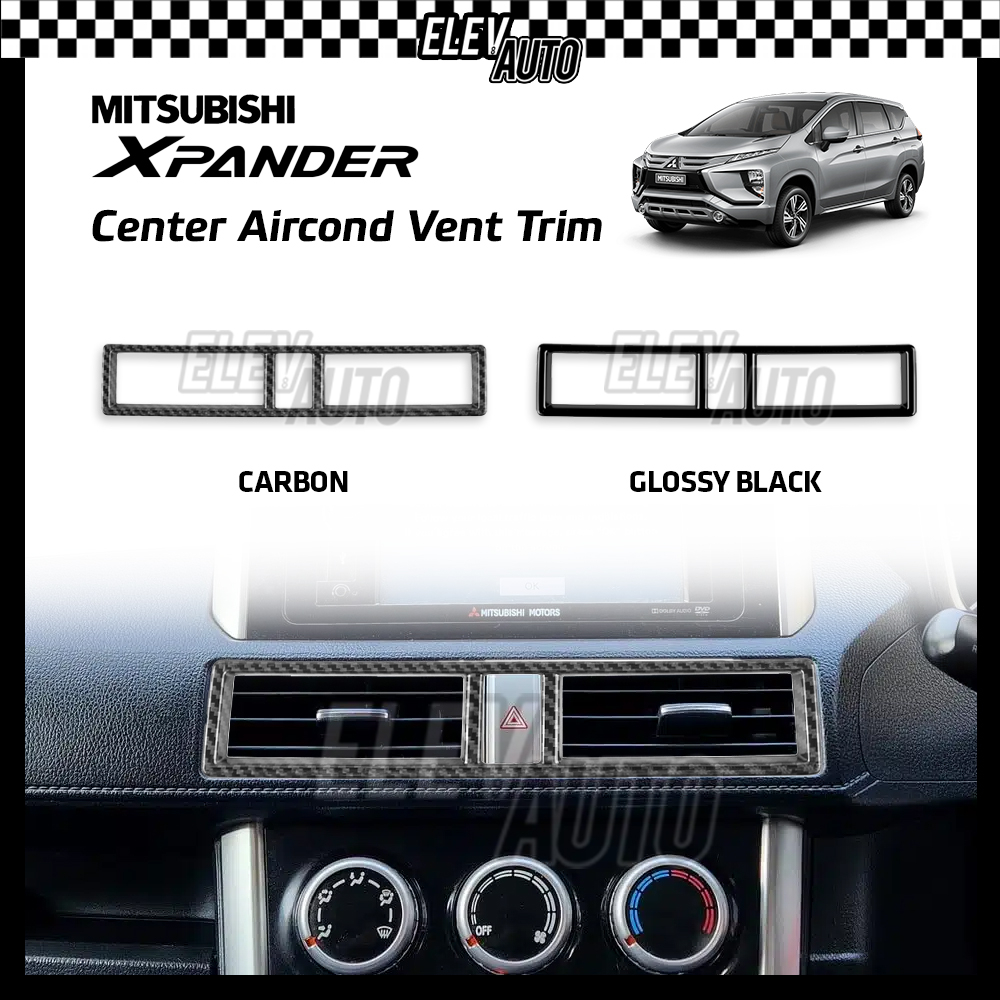 Mitsubishi Xpander Center Aircond Vent Interior Trim Carbon Fiber Black ...