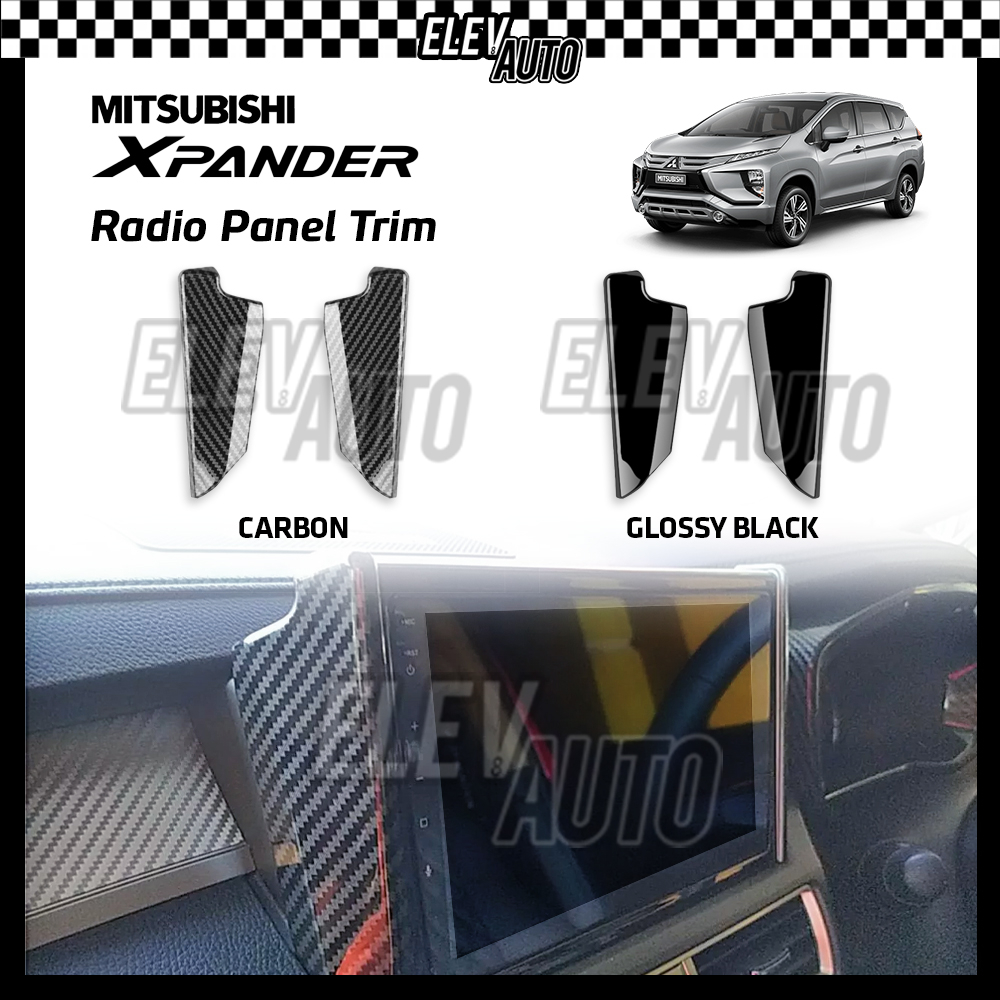 Mitsubishi Xpander Radio Monitor Panel Interior Trim Cover Carbon Fiber ...