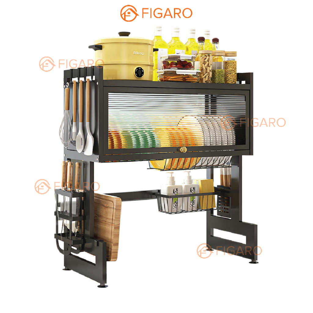FIGARO Household Kitchen Dish Rack Organizer Dish Drainer Stainless ...