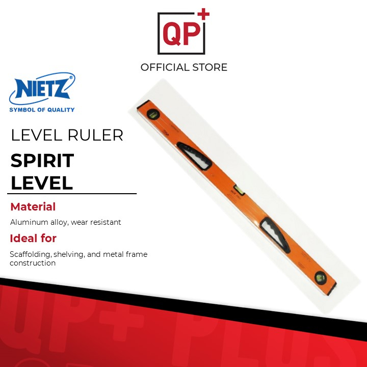NIETZ THICK ALUMINIUM ALLOY HANDLE SPIRIT LEVEL BOX LEVEL WATER LEVEL ...