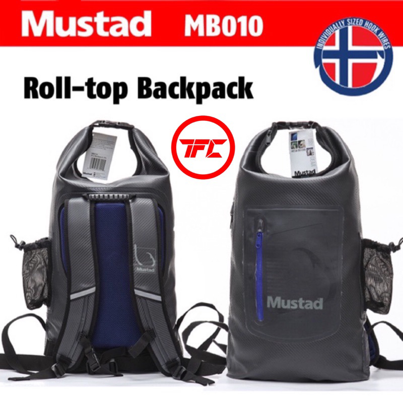 Mustad Dry Backpack 30L Waterproof Bag MB010 Travel Fishing Hiking ...