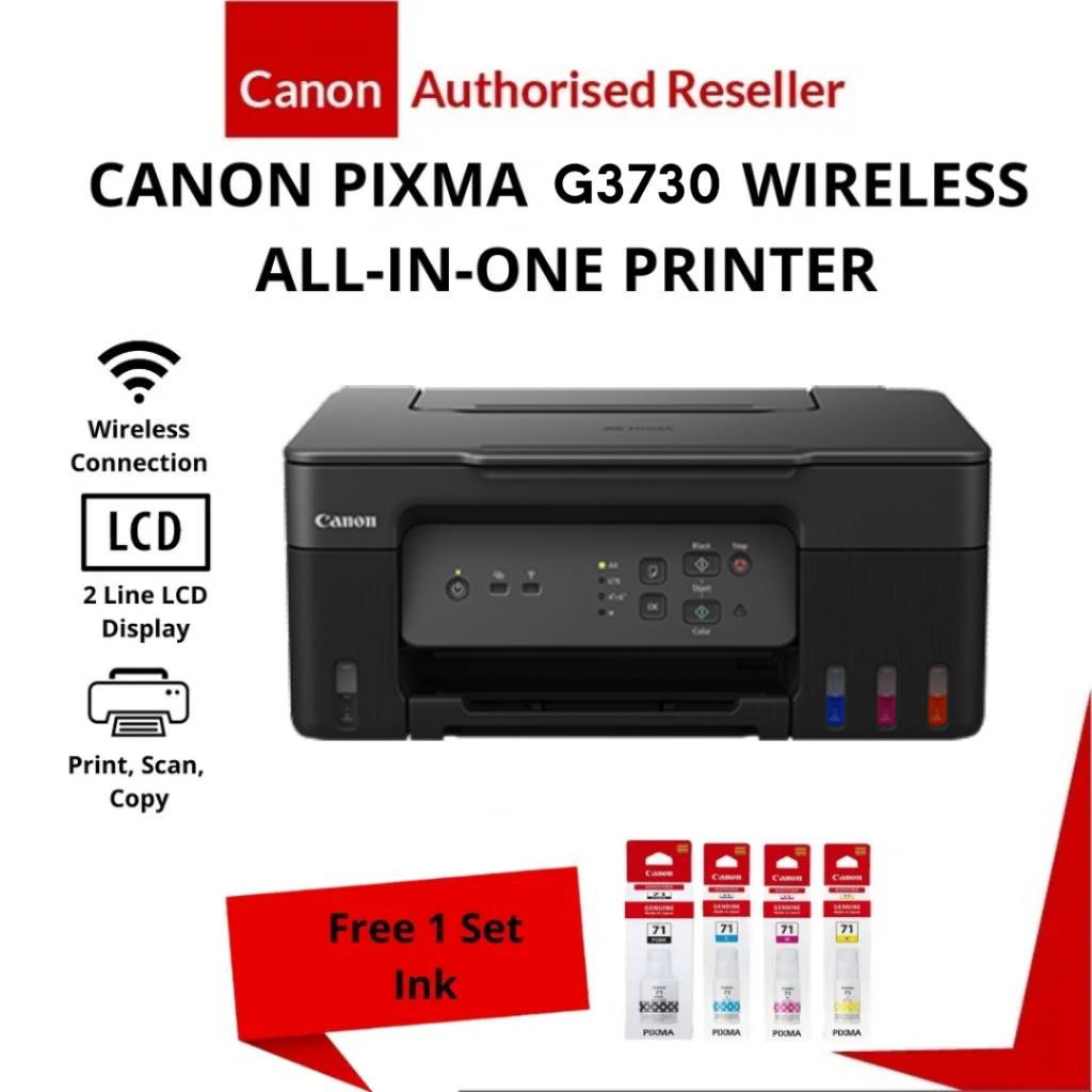 Canon PIXMA G3730 Wireless Ink Efficient G Series Printer | Shopee Malaysia