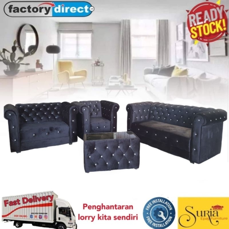 Suria ~ Sofa Chesterfield Low Back (Sofa 1+2+3+CT / Relex Sofa ...