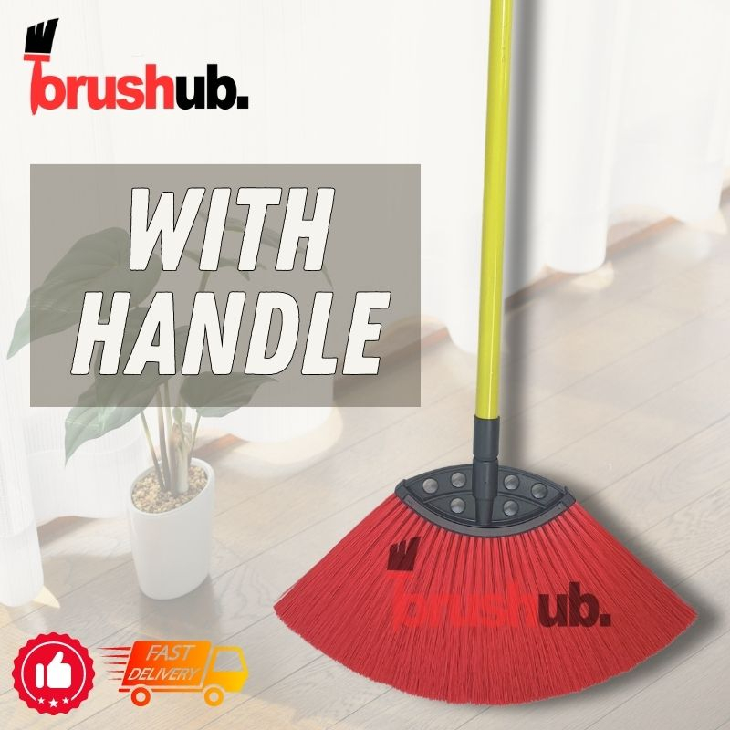 Soft Non-flagging Fan Broom c/w Plastic Handle | Shopee Malaysia