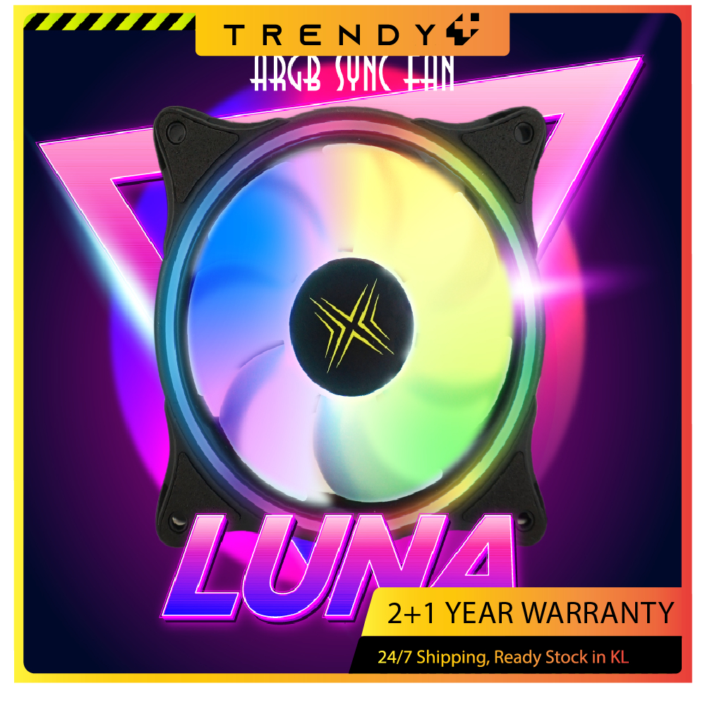 TrillionX LUNA ARGB Fans Double Lighting 120MM RGB PC Casing Fans 4-in ...