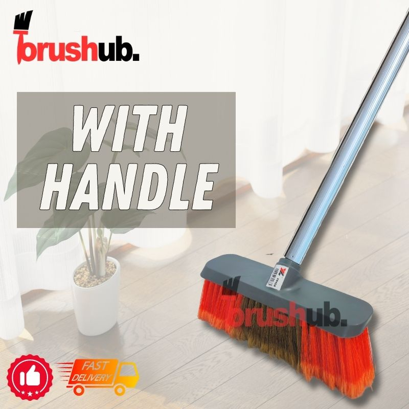 Heavy Duty Angled Compact Truck / Bus Broom Brush c/w Metal Handle ...