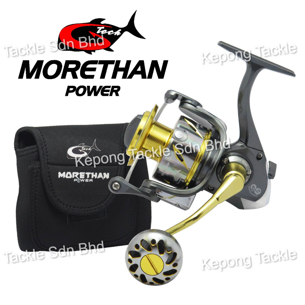 G-TECH Fishing Reel G-TECH MORETHAN POWER SW Spinning Fishing Reel With ...