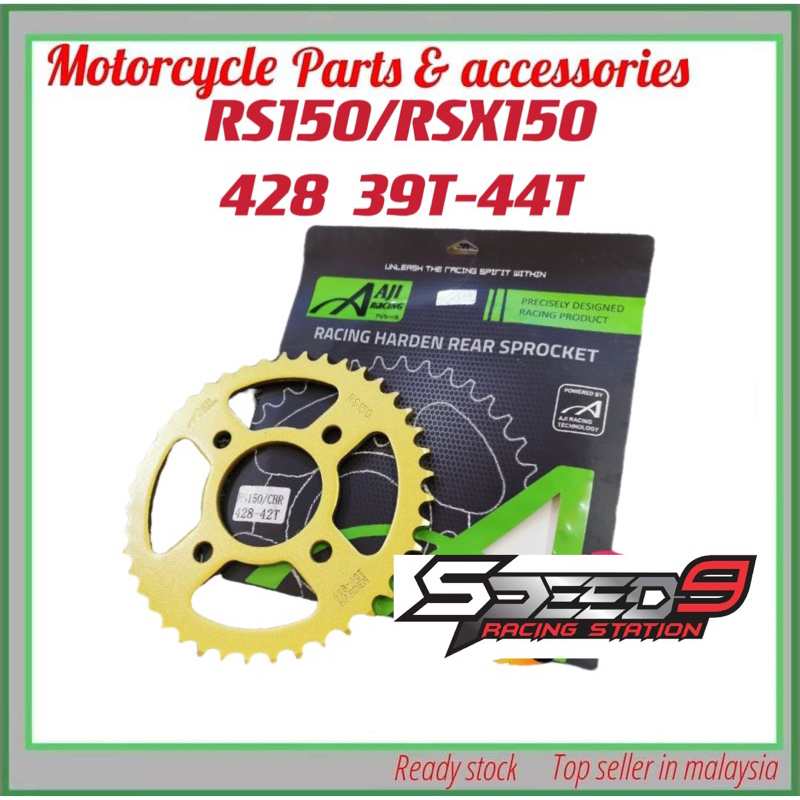 AJI RACING 428 HARDEN SPROCKET HONDA RS150 REAR 38T 39T 40T 41T 42T 43T ...