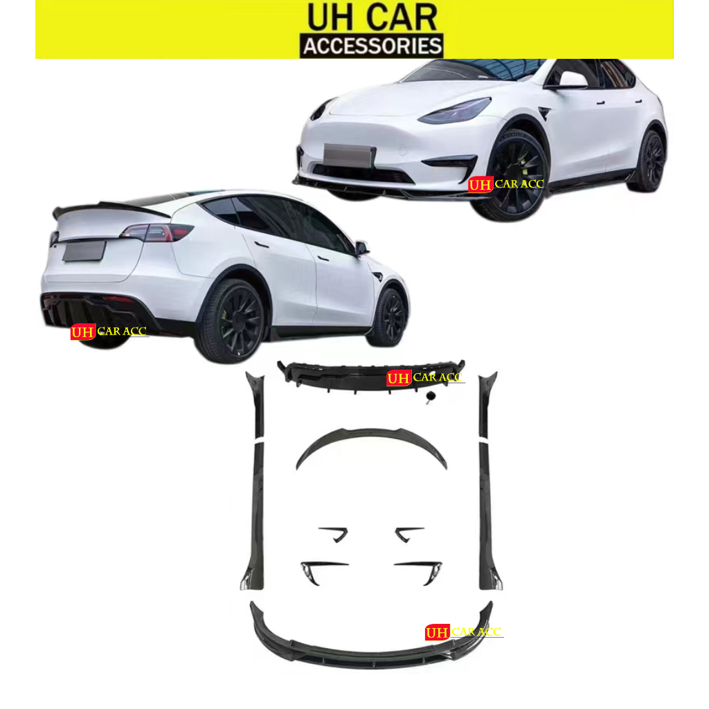 TESLA MODEL Y 2021 FAST AERO KIT BODYKIT DIFFUSER SPOILER CANARD SKIRT ...