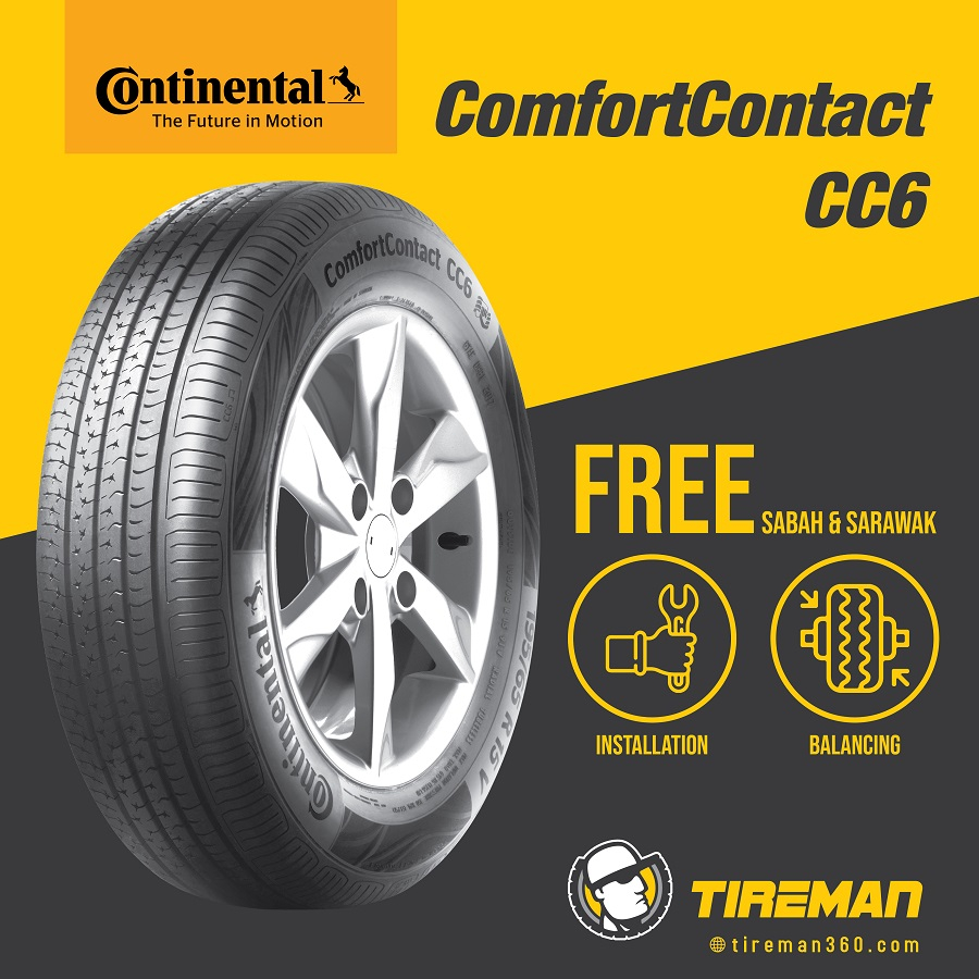 (Year 22) Continental CC6 Tyre 13 14 15 16 Inch Tayar Tire (FREE ...